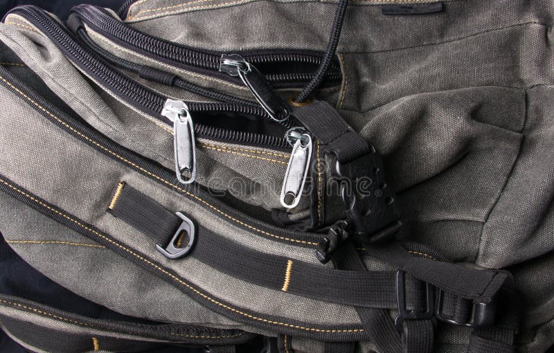 Fittings and Zips in the Backpack Stock Photo - Image of reliable ...