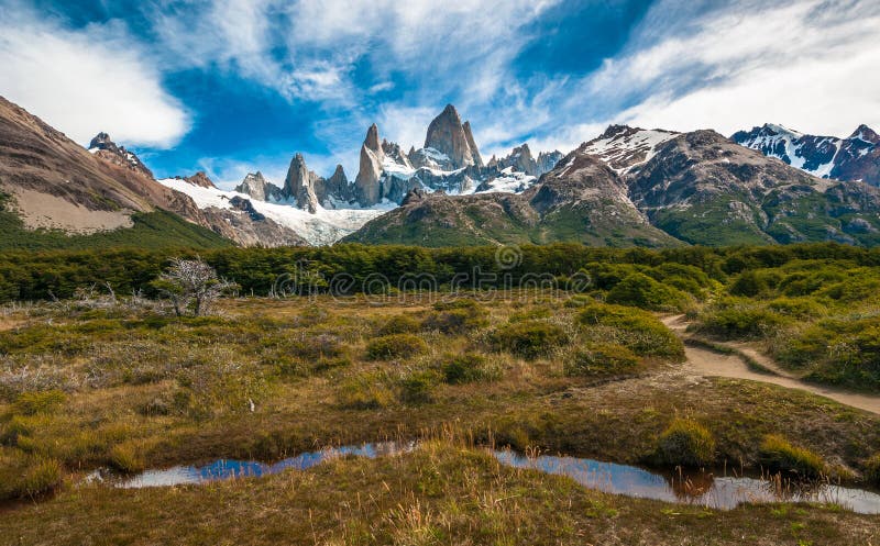 Fitz Roy-Berg, EL Chalten, Patagonia, Argentinien Stockbild - Bild von ...