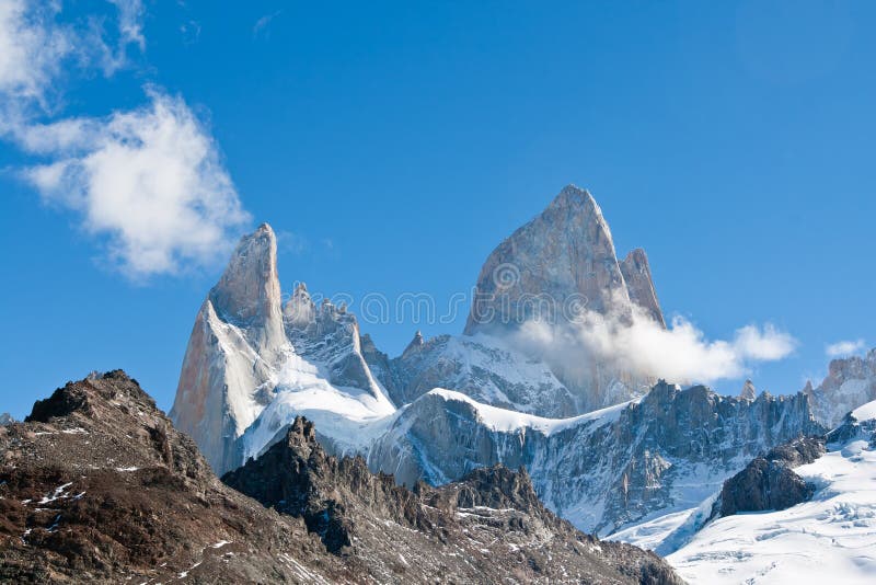 Fitz Roy Mountain stock photo. Image of park, clear, cold - 21202292