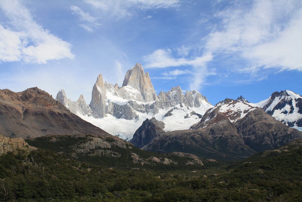 Fitz Roy mountain peak stock image. Image of fitz, winter - 19682967