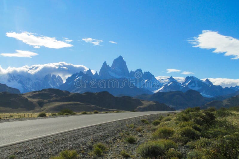 Fitz Roy Mountain from the Road Stock Photo - Image of beautiful, monte ...