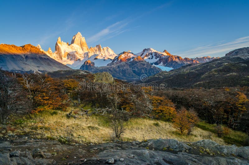 Fitz Roy scenic view stock image. Image of mountain, adventure - 85263737