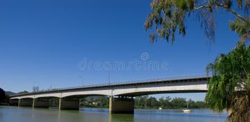 Fitzroy River Bridge Rockhampton QLD Stock Image - Image of boat ...