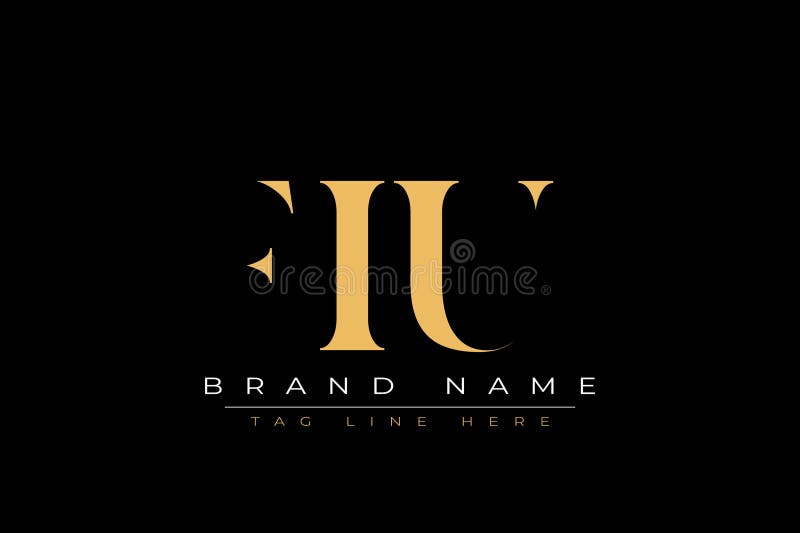 FIU Abstract Letter Logo Design Stock Vector - Illustration of symbol ...