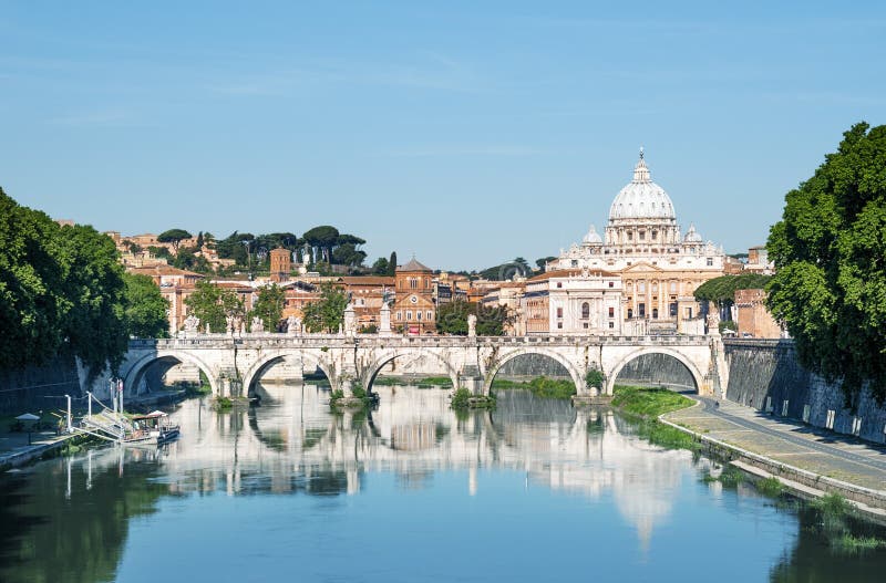 Fiume Tiber, Roma - Italia fotografia stock. Immagine di antico - 45125438