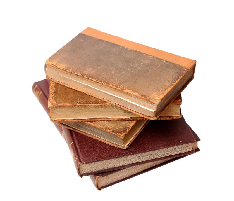 Five antique books stock image. Image of grunge, white - 30186953