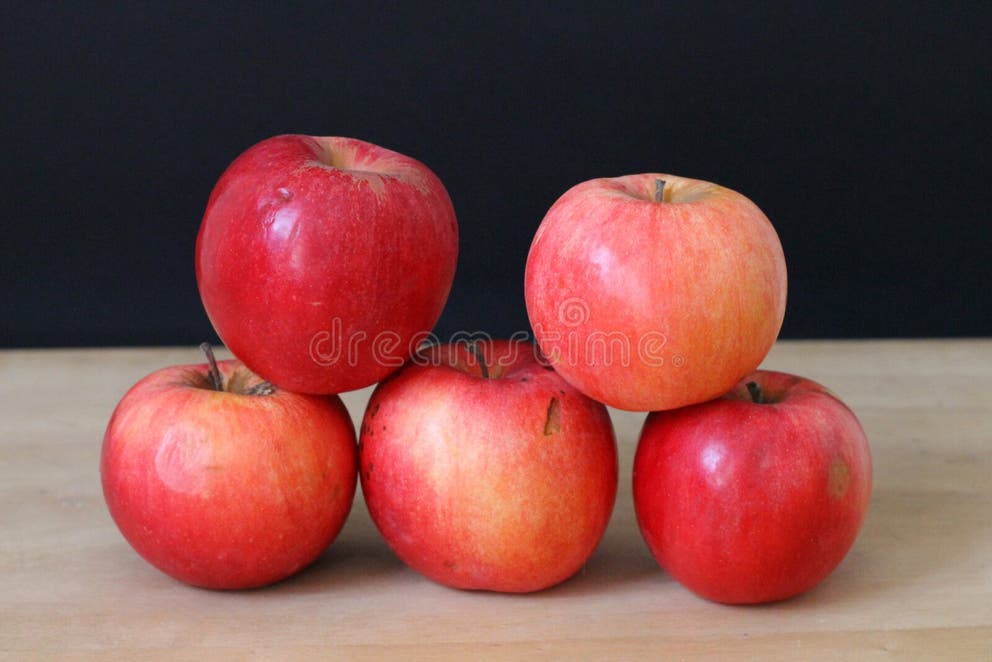 Five apples stock photo. Image of apples, table, pure - 39591666