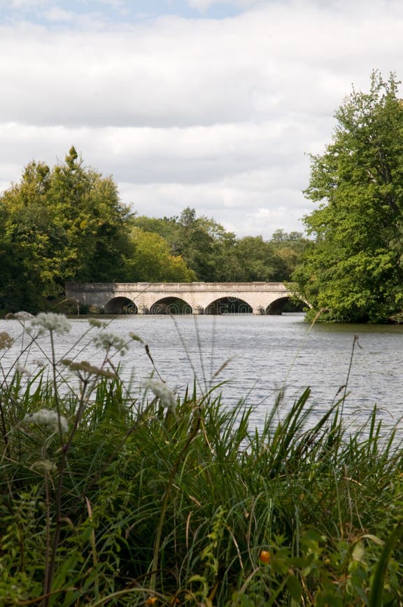 Five Arch Bridge at Virginia Water Stock Photo - Image of clouds, stone ...