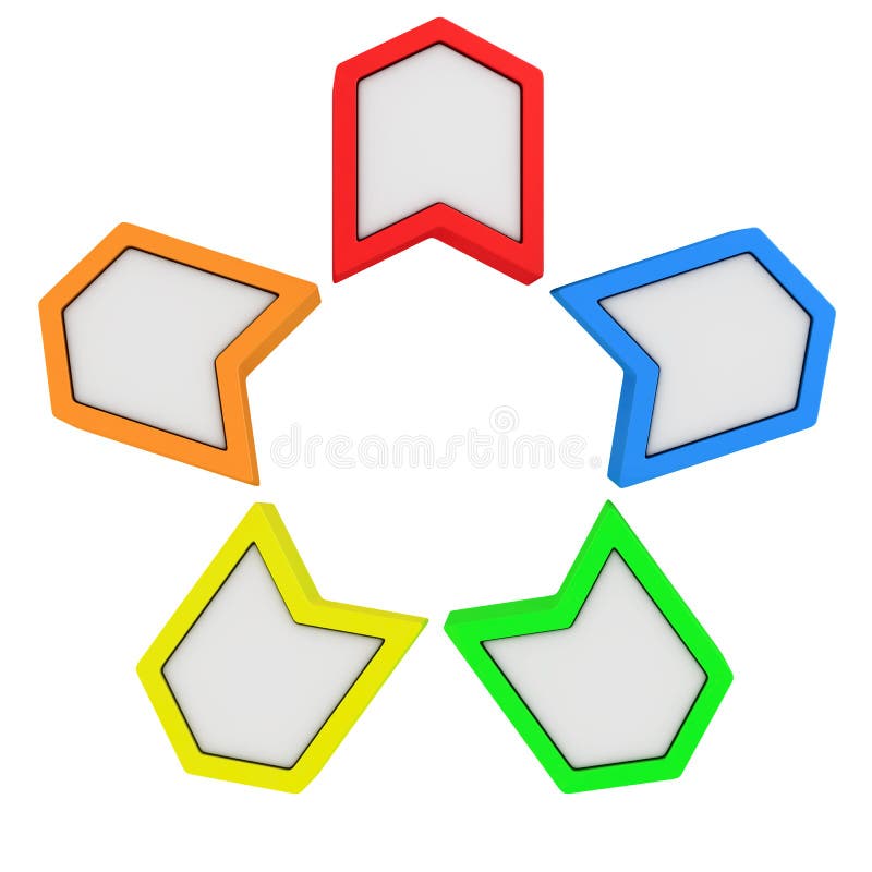 Five arrows stock illustration. Illustration of guide - 28518416