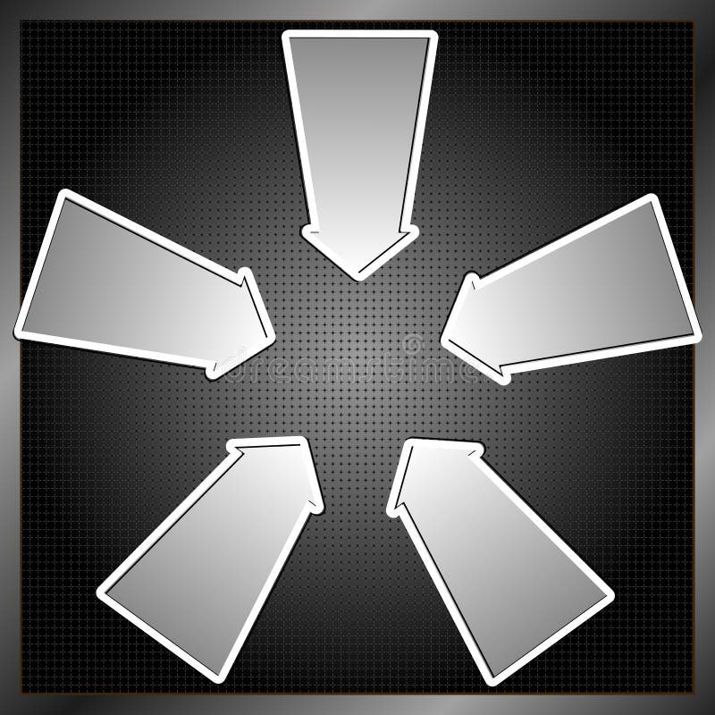 Five arrows stock illustration. Illustration of guide - 28518416