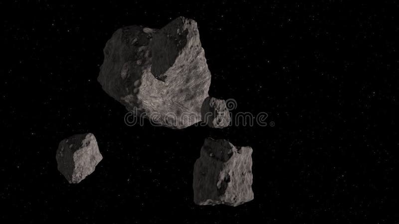 Asteroids in Solar System. Beautiful Asteroids Field, Beautiful ...
