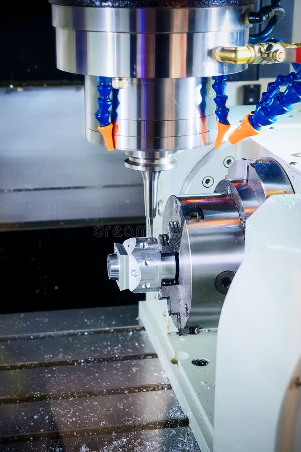 The five-axis CNC machine stock photo. Image of industry - 85526452