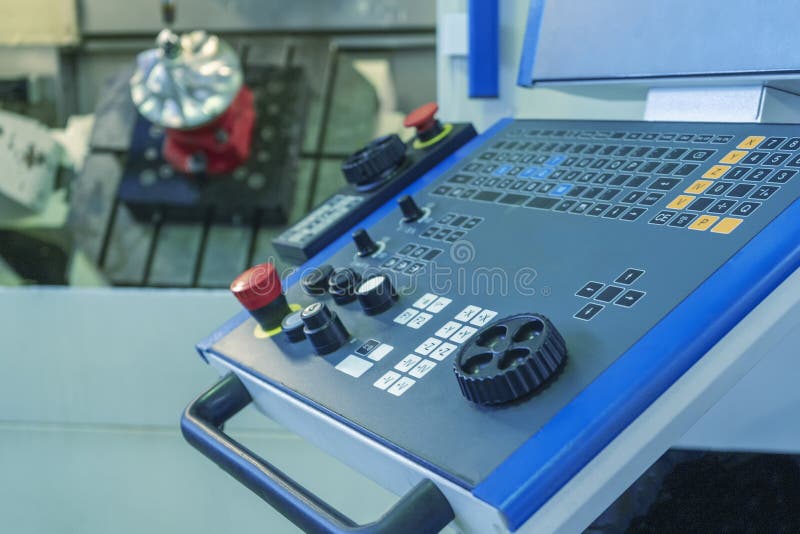 Five Axis CNC Machining Center Cutting Jet Engine Turbine Stock Image ...