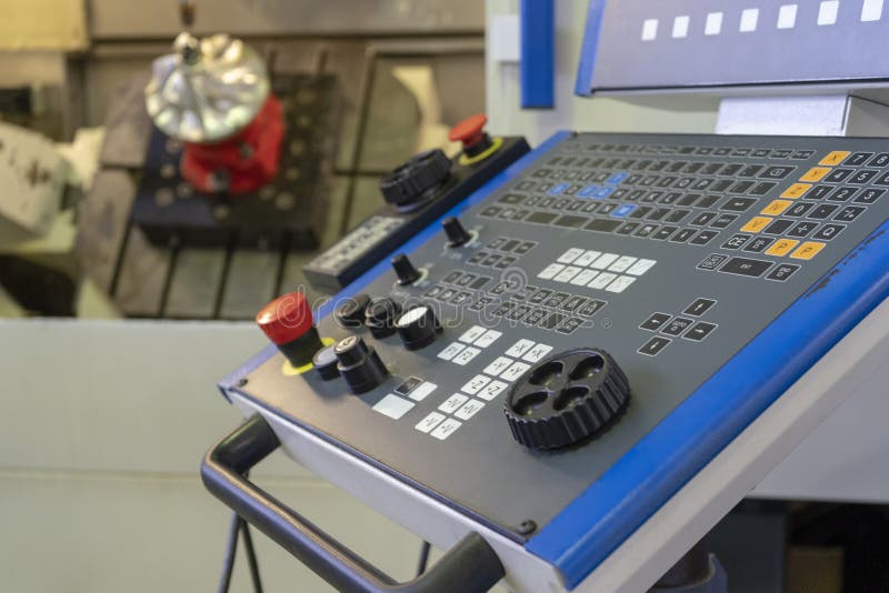 Five Axis CNC Machining Center Cutting Jet Engine Turbine Stock Image ...