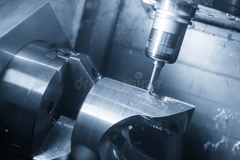 The Five-axis Computer Numerical Control CNC Machine Stock Image ... The Five-axis Computer Numerical Control CNC Machine Stock Image ...