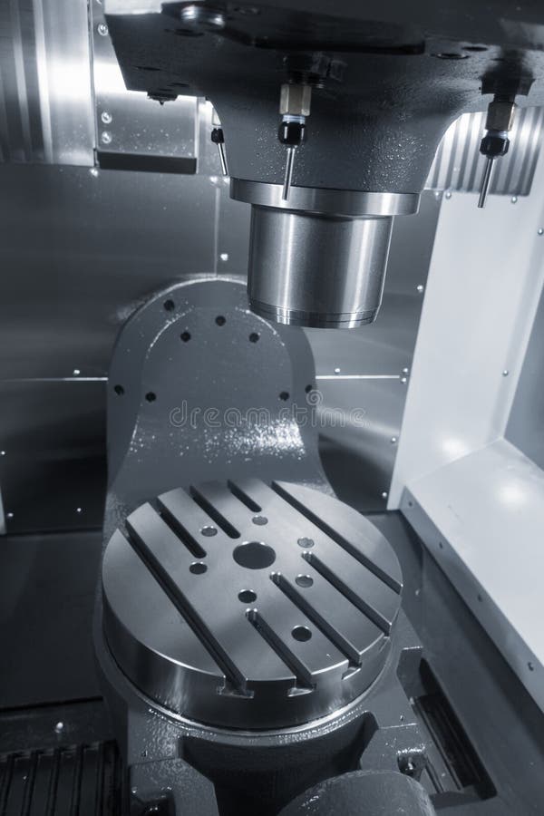 Five-axis Vertical Milling Machine. Machining Parts with Complex Shapes ...