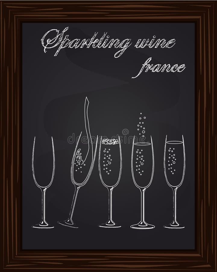 Chalkboard Champagne Glasses Stock Illustrations – 109 Chalkboard ...