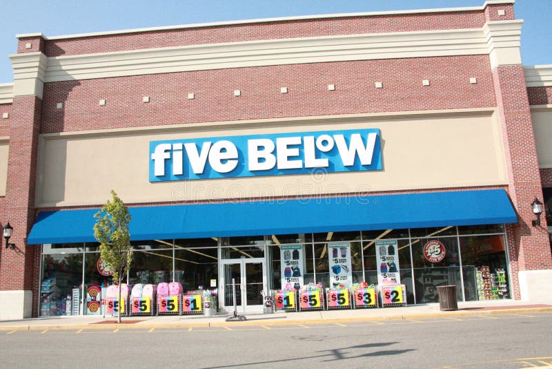 Five Below sign editorial photography. Image of mall - 166692237