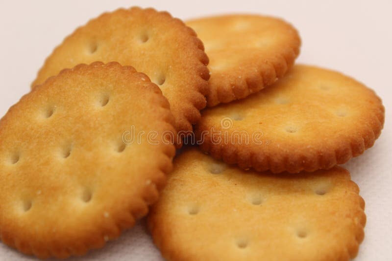 Five Biscuits on a White Background Stock Image - Image of icing ...