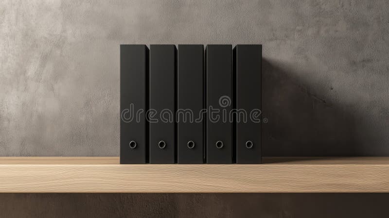 Organizing Documents with Black Office Binders Stock Photo - Image of ...