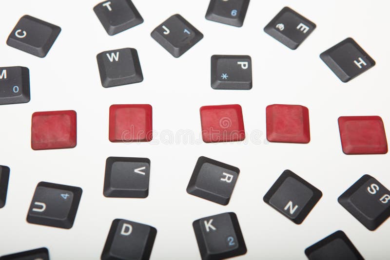 Overhead View of a Qwerty Computer Keyboard Stock Photo - Image of ...