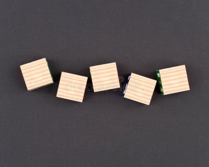 Five Blank Wooden Blocks stock image. Image of blocks - 16083341