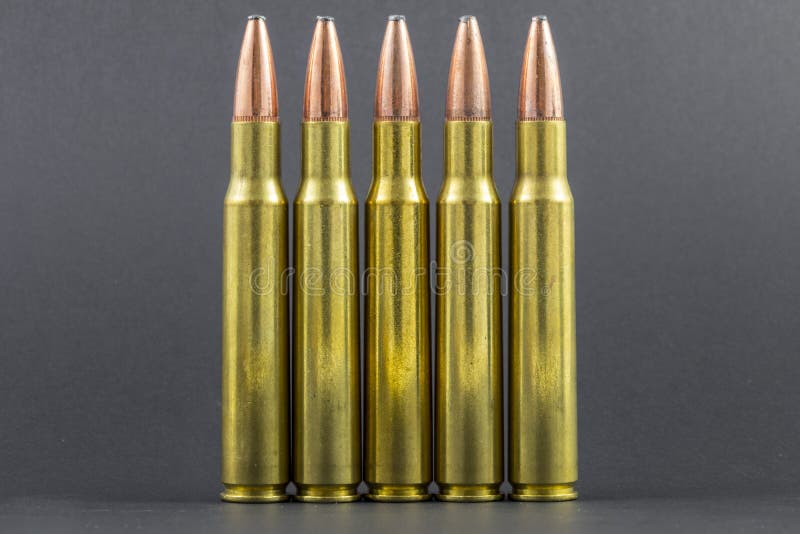 A Single Ballistic Tip Rifle Round Stock Photo - Image of lead, bullets ...