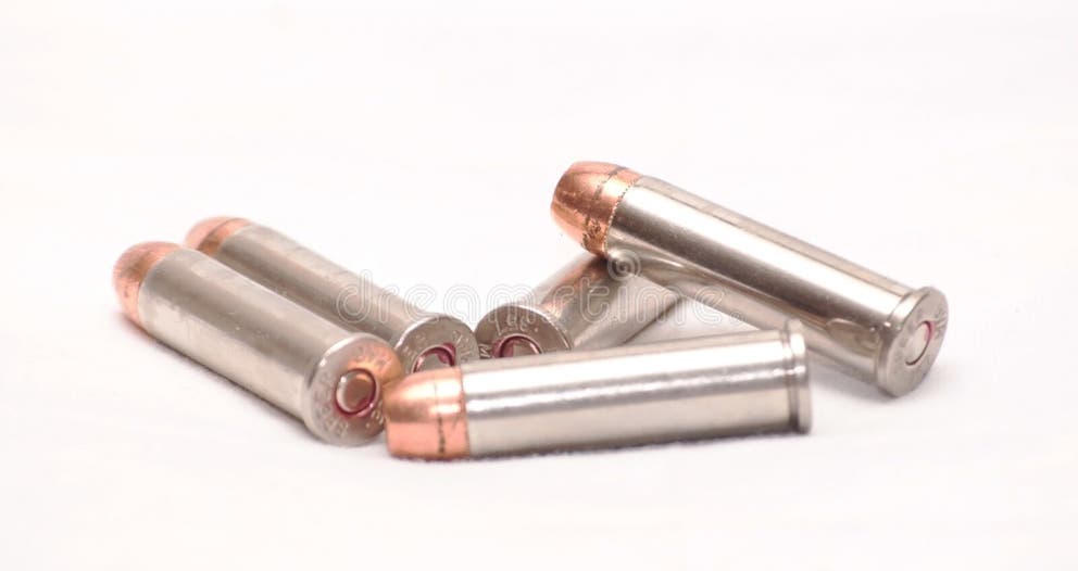 Five 357 bullets stock photo. Image of projectile, ballistic - 95597324