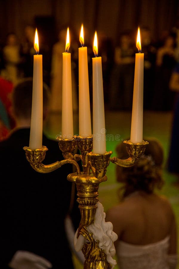 The five burning candles stock photo. Image of candle - 67404716