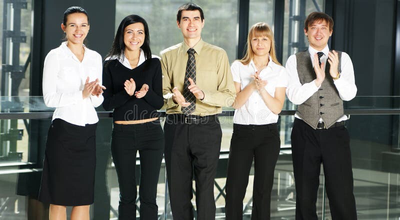 Five Businesspersons Are Clapping Their Hands Picture. Image: 16480320