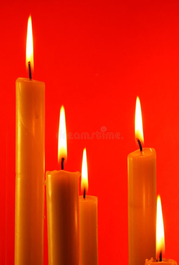 Five candles stock photo. Image of calm, blaze, candlestick - 7337998