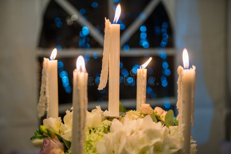 Five candles stock photo. Image of surface, warming, reflection - 13547138