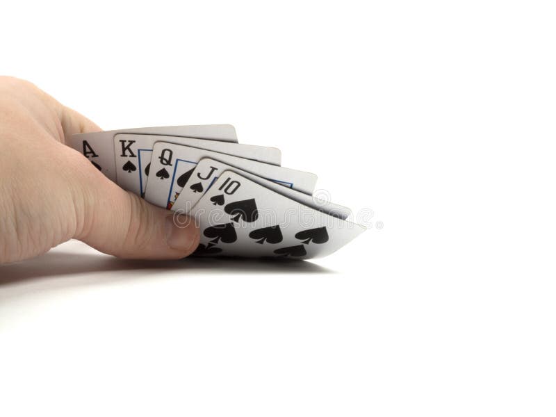 Five Cards of the Same Suit Stock Photo - Image of combination, royal ...