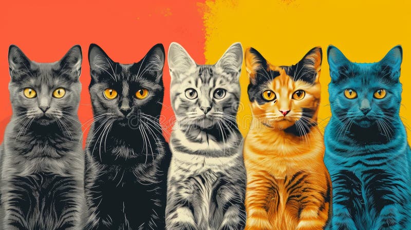 Five Cats Stock Illustrations – 315 Five Cats Stock Illustrations ...