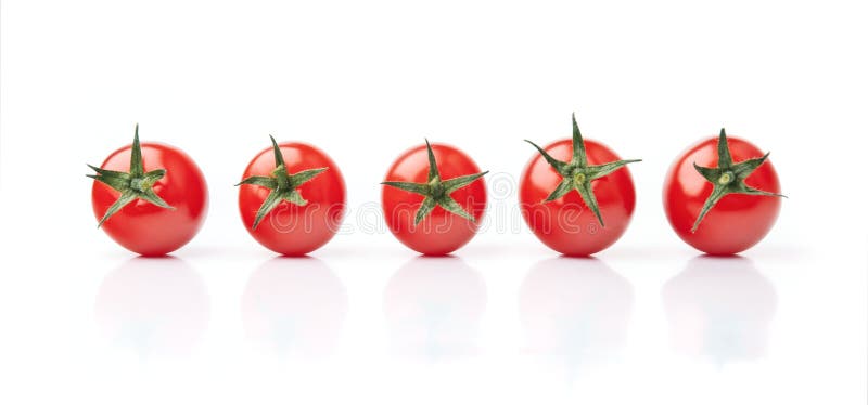 Five Cherry Tomatoes stock photo. Image of monoculture - 21616352