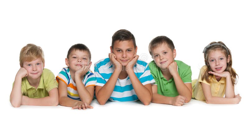Five children playing toys stock photo. Image of emotion - 18396664