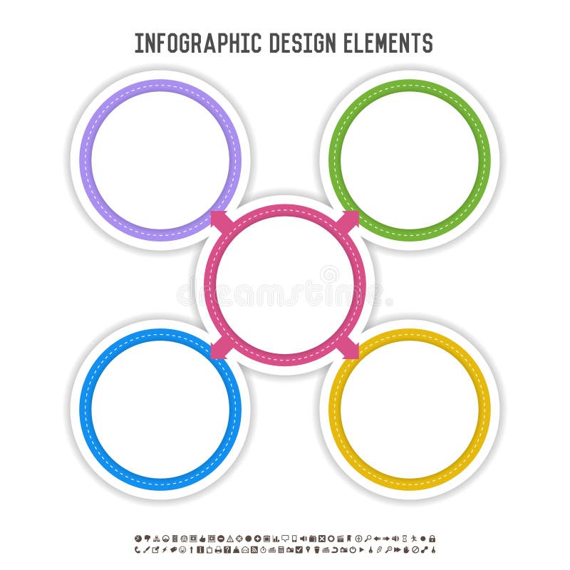 Five Circle Infographics stock vector. Illustration of flow - 36898262
