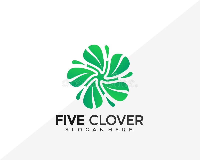 Five Clover Leaf Logo Design. Creative Idea Logos Designs Vector ...