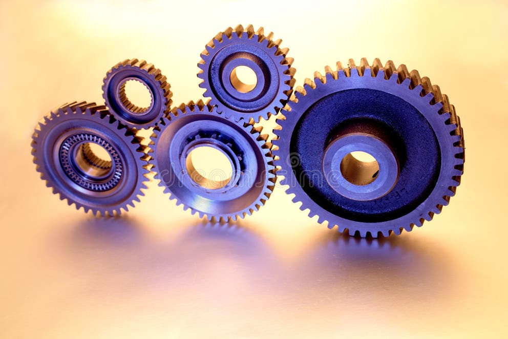 Five cogs stock image. Image of conceptual, metaphor, industry - 3684571
