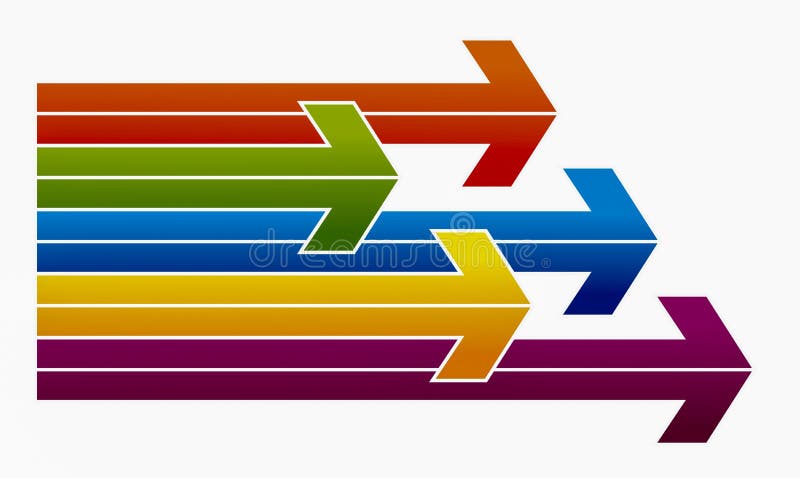 Five arrows stock illustration. Illustration of design - 28518416