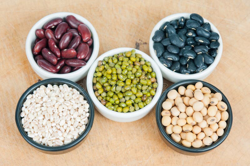 Five colored beans stock image. Image of health, beige - 44764491