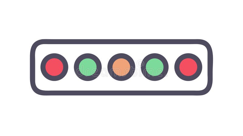 Five Colored Dots Sequence Icon Progress Steps Process Vector Design Generative Ai Stock