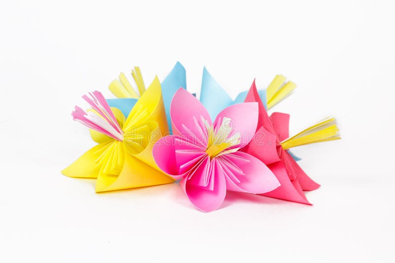 Origami flowers stock image. Image of origami, oriental - 14160553