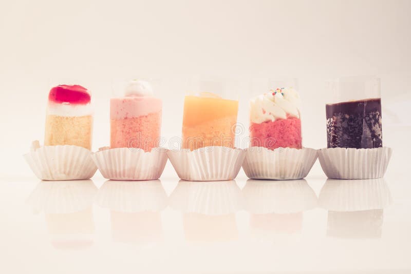 Five Colorful Cute Small Cakes Stock Image - Image of decor, beautiful ...