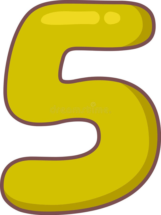 6 Digit Cartoon Alphabet stock vector. Illustration of numeral - 302334042