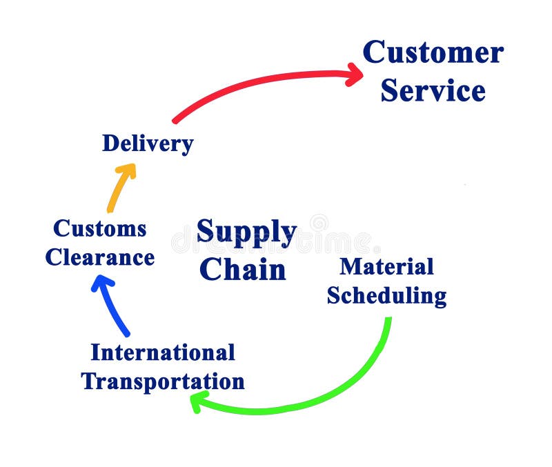 Key Components of Supply Chain with Process Management Steps Outline ...