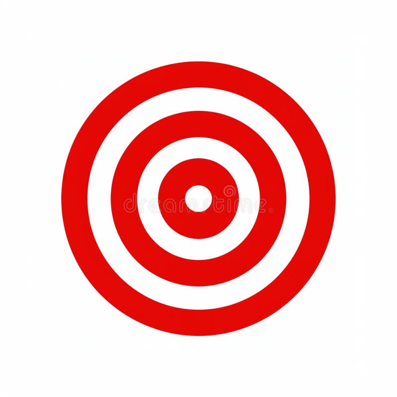 Five Concentric Circles in Alternating Red and White Make Up a Target ...