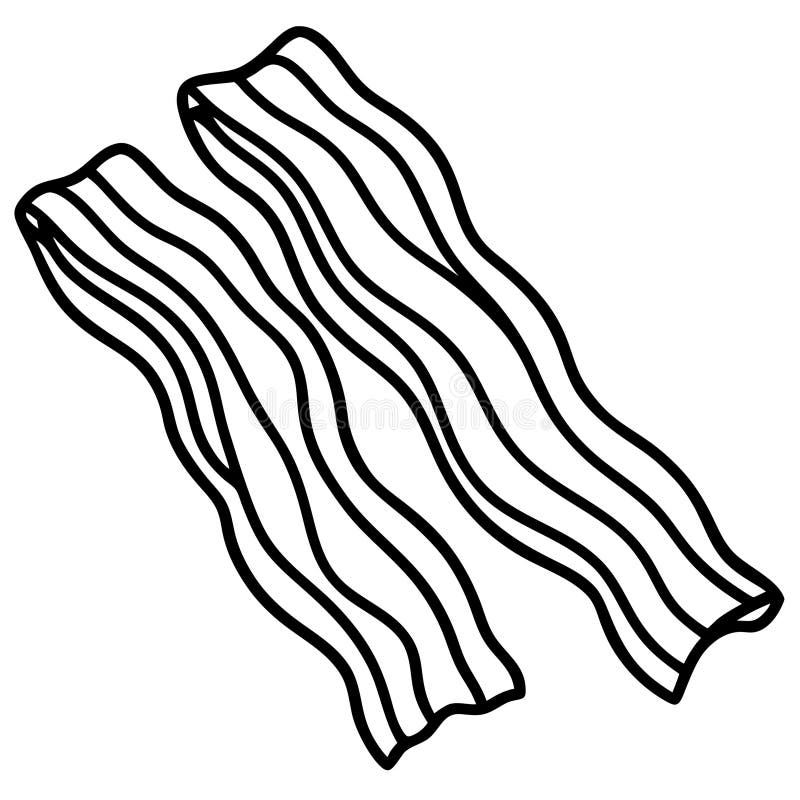 Five Crispy Strips of Golden Brown Bacon, Perfectly Cooked and Isolated ...