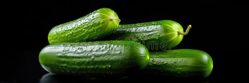 Five Cucumbers on a White Background Stock Illustration - Illustration ...