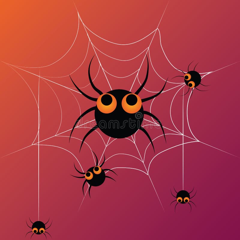 Five dancing spiders stock vector. Illustration of cheerful - 32858190
